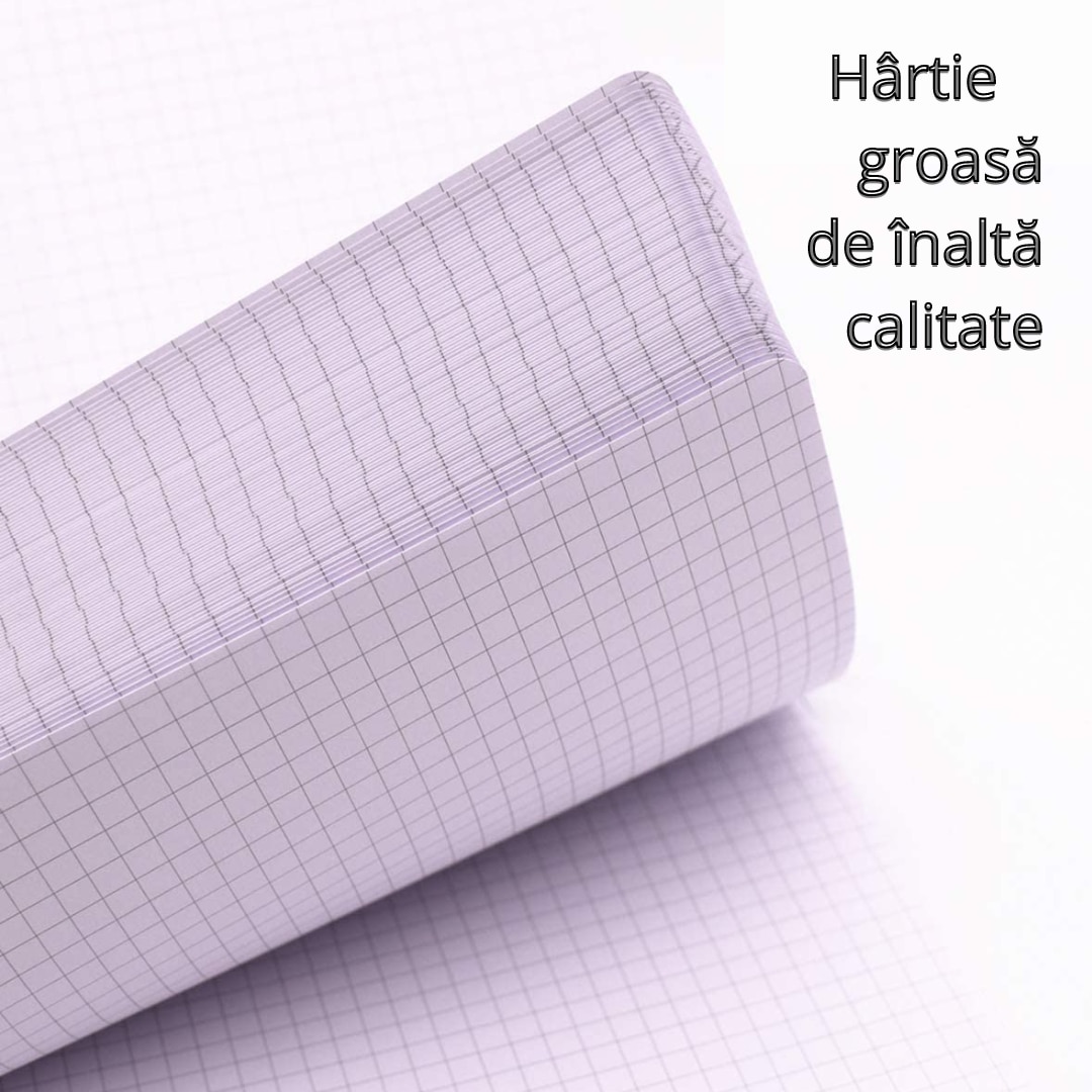 Кожен дневник с еластично затваряне, ултрадебела карирана хартия A5 ...