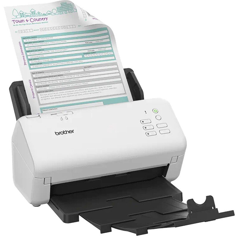 Scanner Brother ADS-4100, Format A4, Duplex, USB 3.0 - eMAG.ro