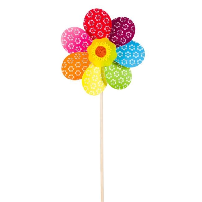 Morisca de vant model floare, multicolor, 56 cm - eMAG.ro