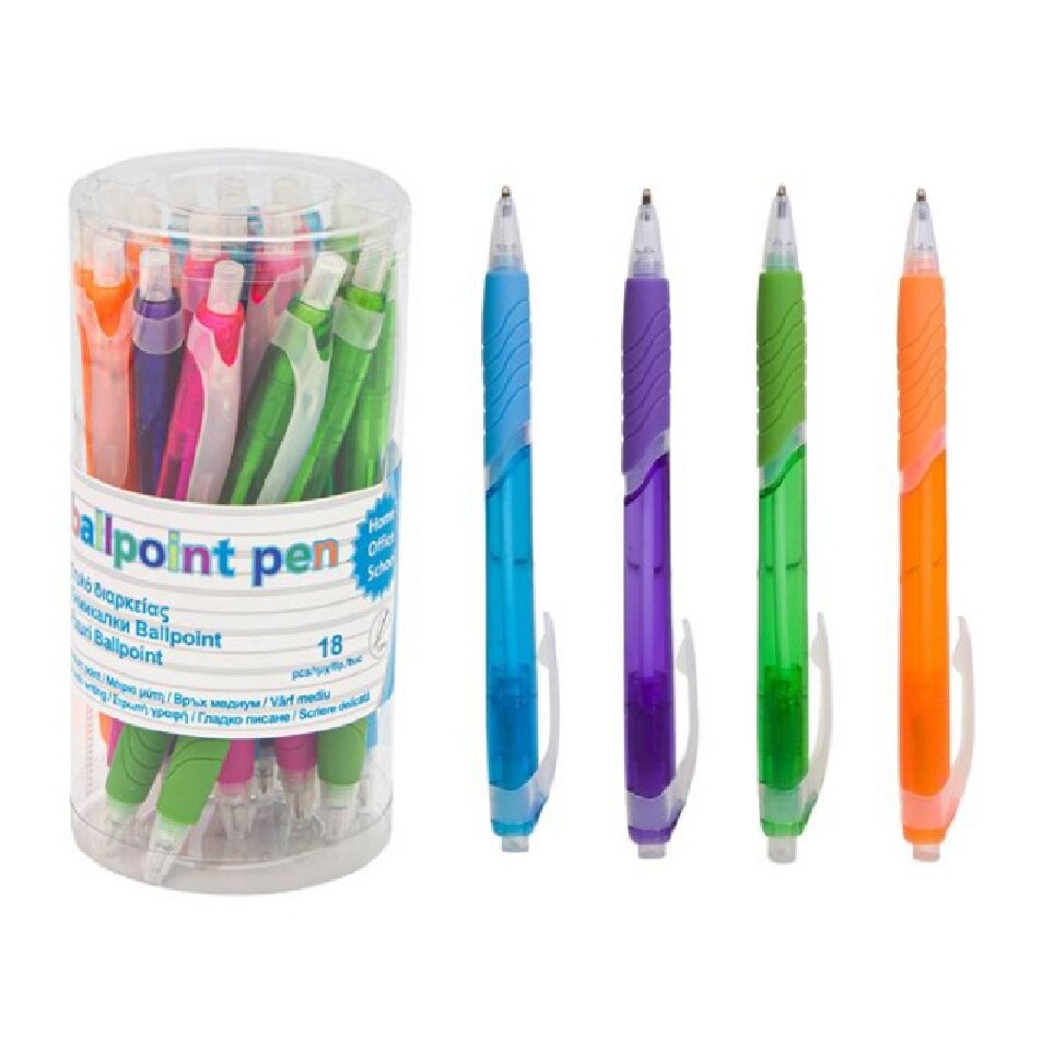 Set pixuri multicolore cu cerneala albastra, 18 bucati - eMAG.ro