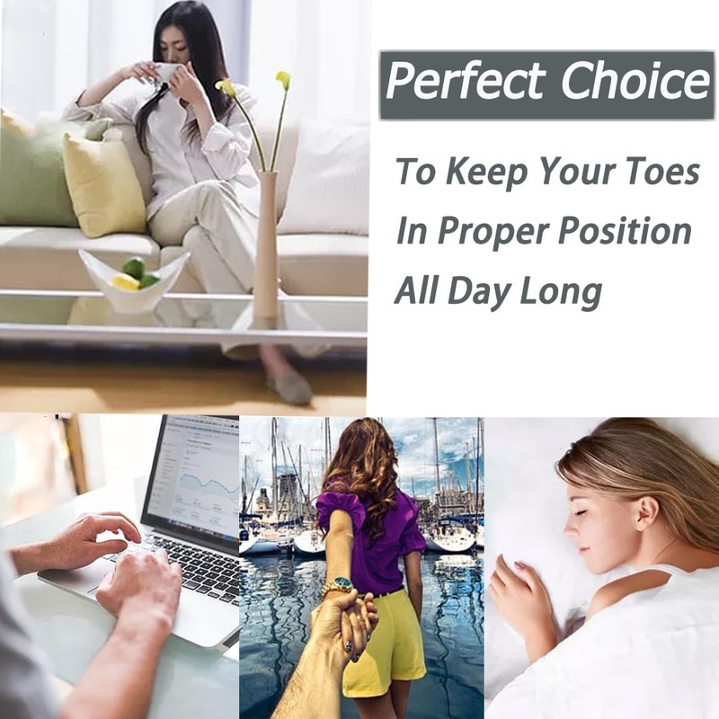 Set 4 separatoare ortopedice pentru degete, Supertina, Silicon, Lavabil ...