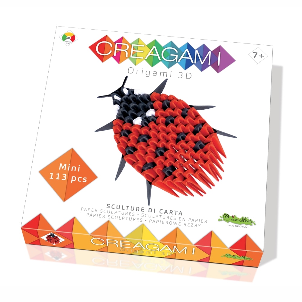 Set creativ Origami 3D, Creagami - Buburuza, 113 piese - eMAG.ro