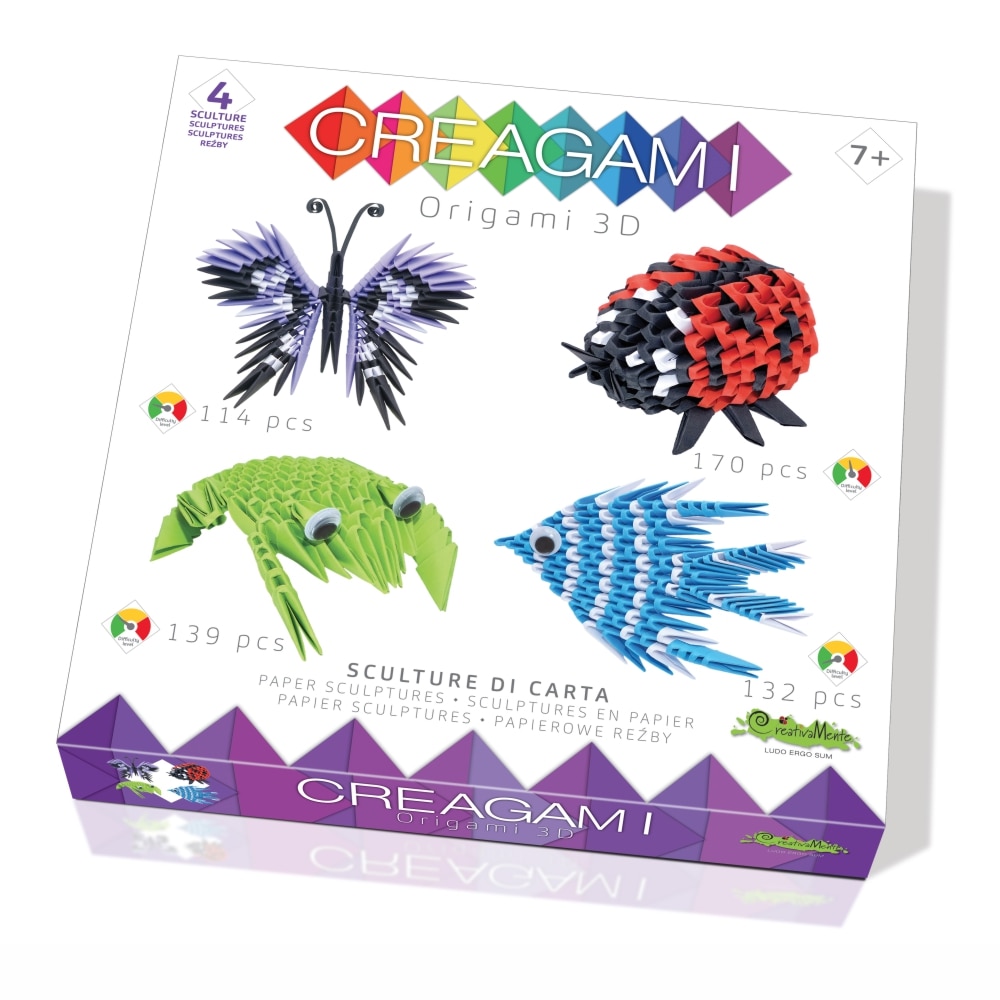 Set creativ Origami 3D, Creagami - Setul incepatorilor, 555 piese - eMAG.ro