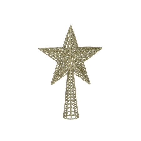 Varf pentru brad de craciun in forma de stea, 27cm, Auriu bronz - eMAG.ro