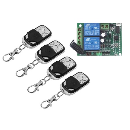 Set Modul pentru automatizari porti 12V/2canale cu receptor si 4 ...