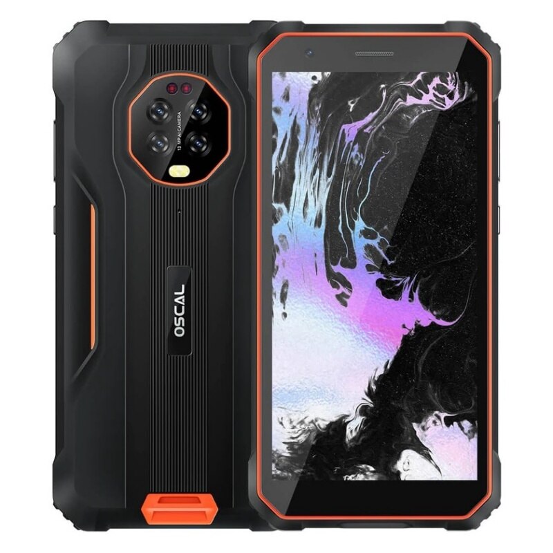OSCAL S60 Pro Night Vision Orange mobiltelefon, 4G, IPS 5.7" Panda ...