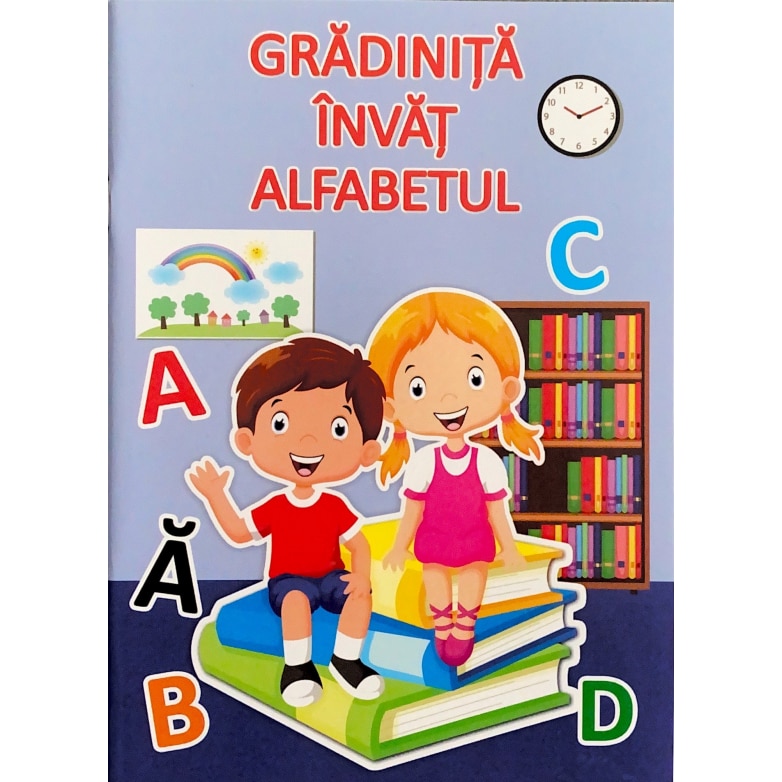 Carte pentru copii, Gradinita invat alfabetul, ilustrata cu exercitii ...