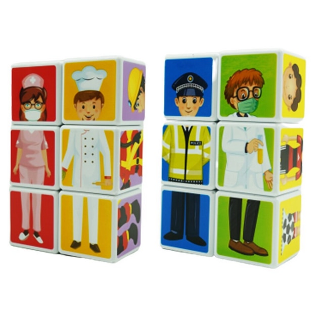 Set 6 cuburi magnetice educational si creativ pentru copii, SOLTOY ...