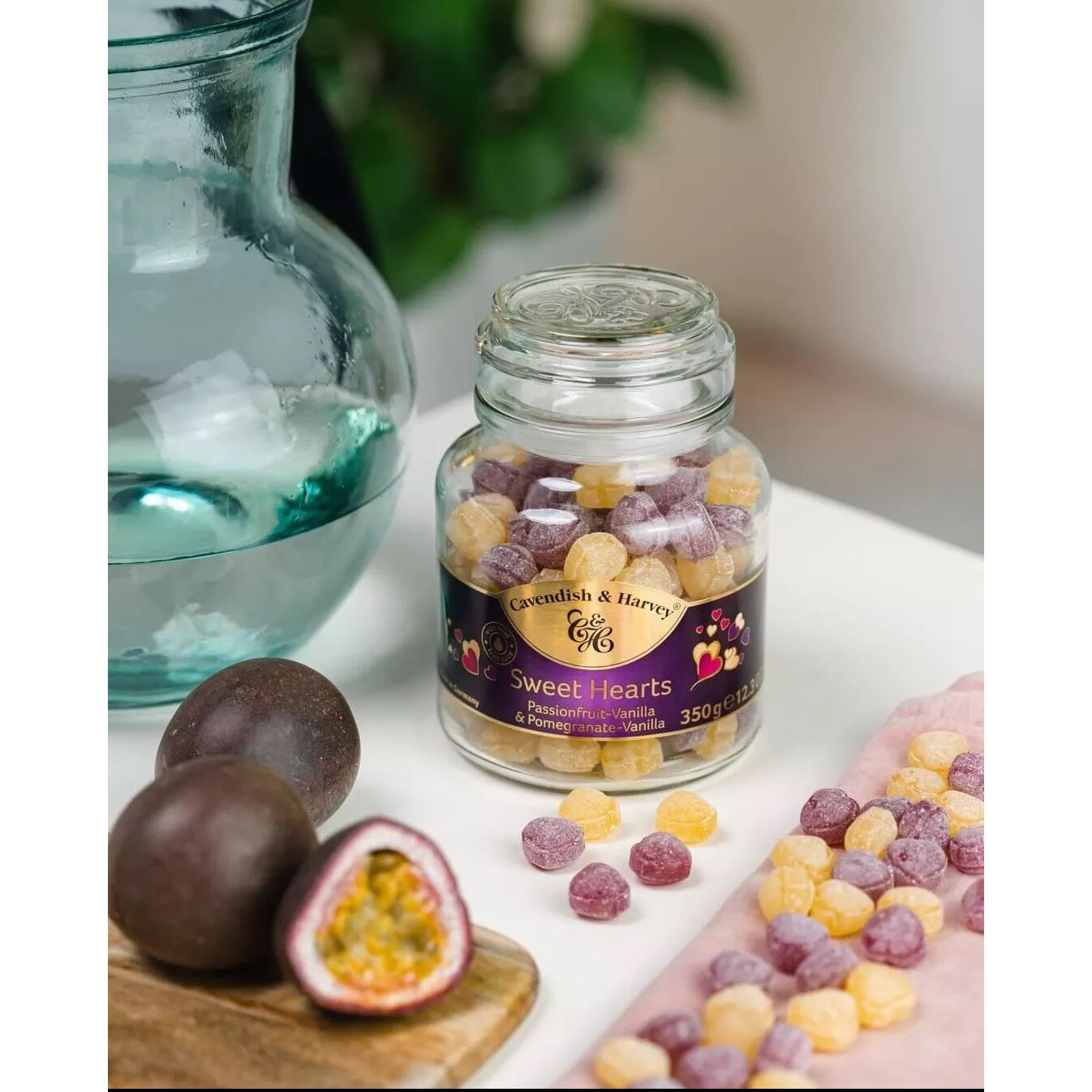 Dropsuri cu Maracuja, Rodie si Vanilie Sweet Hearts, Cavendish & Harvey ...