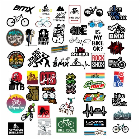 Set 50 stickere Bike, biciclete, mountain bike - eMAG.ro