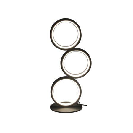 Veioza LED 12w Cercuri cu Intensitate Reglabila, Buton Touch, Aluminiu ...