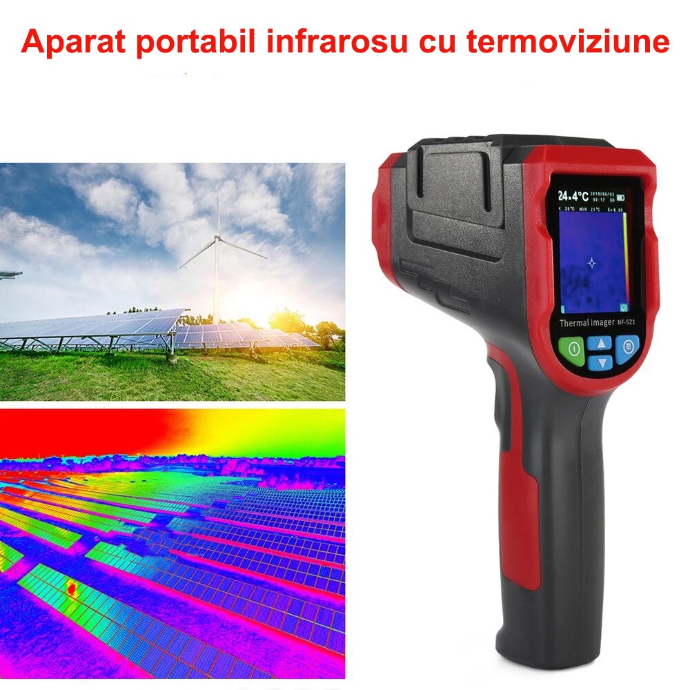 Camera termica digitala ZEQAS, interval masurare 0 400 °C, baterie 2600 ...