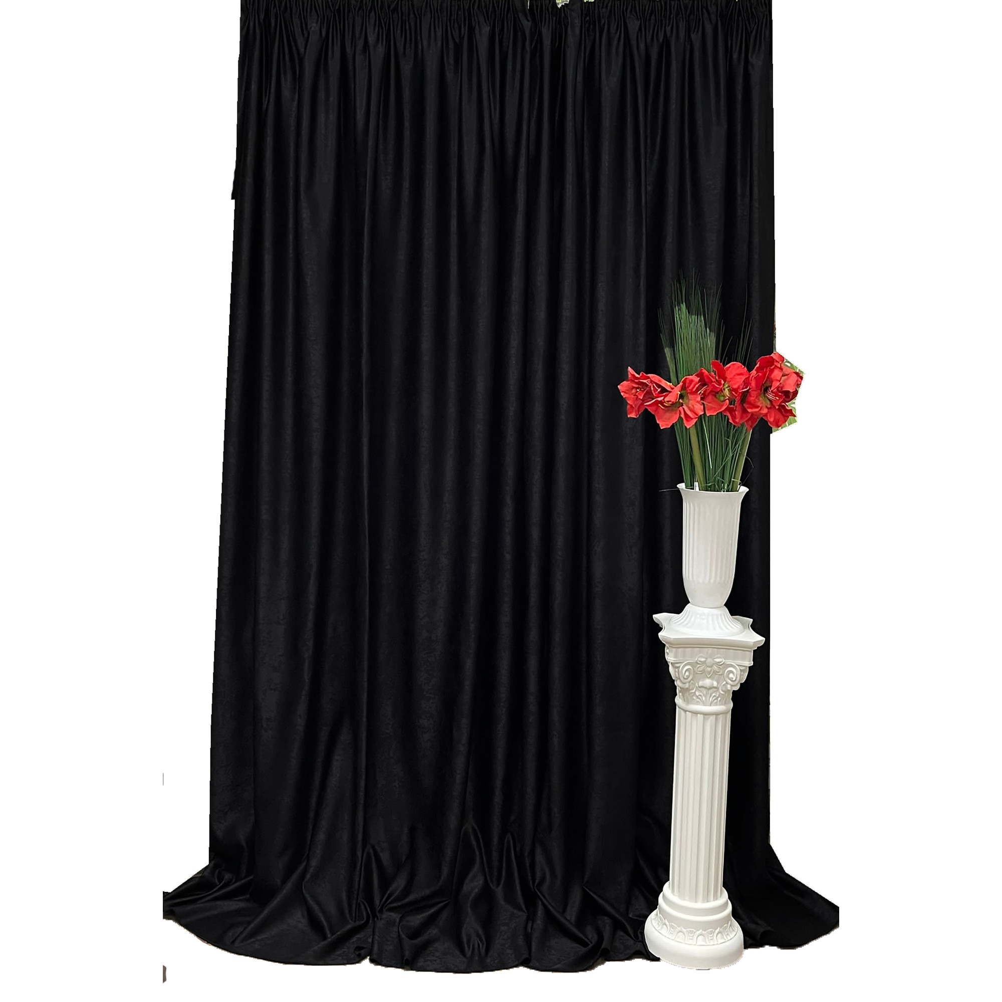 Set doua draperii negru blackout "Monocrom by Liz Line - Ebony Black ...