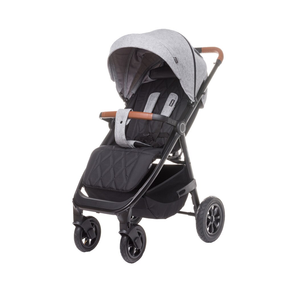Carucior sport cu roti gonflabile 4Baby Stinger Air gri deschis - eMAG.ro