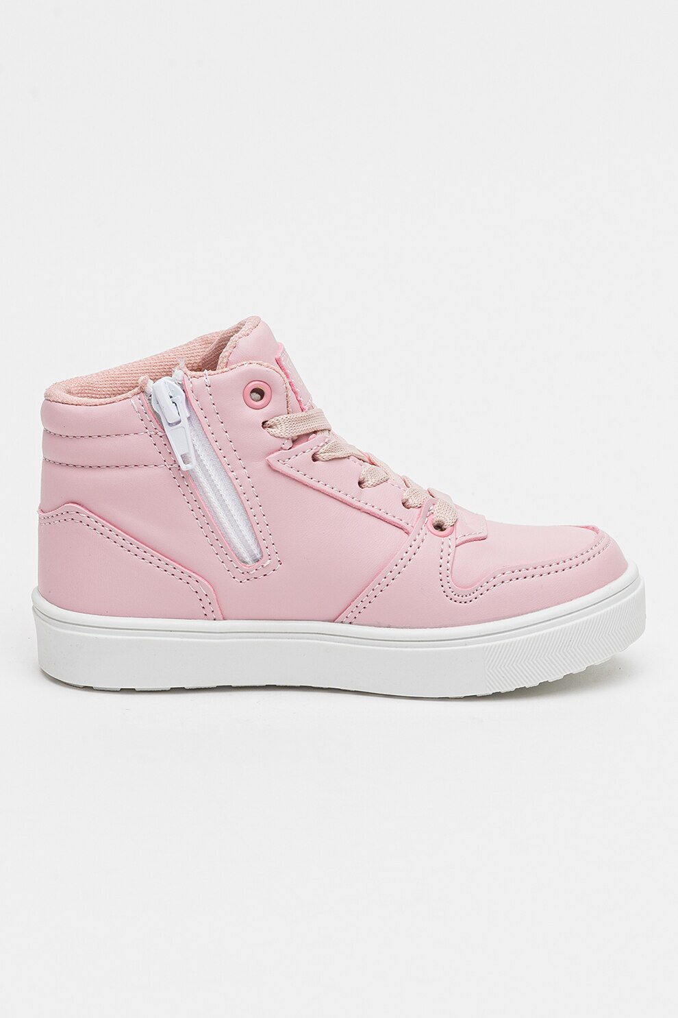 U.S. Polo Assn., Pantofi sport high-top de piele ecologica, Roz pastel ...