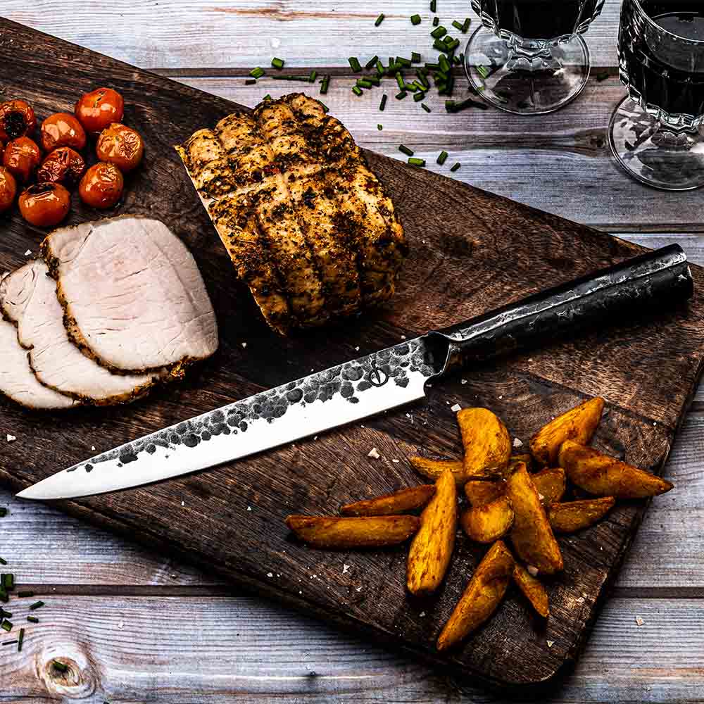 Cutit pentru carne Style de Vie Forged, Otel, Negru/Argintiu - eMAG.ro