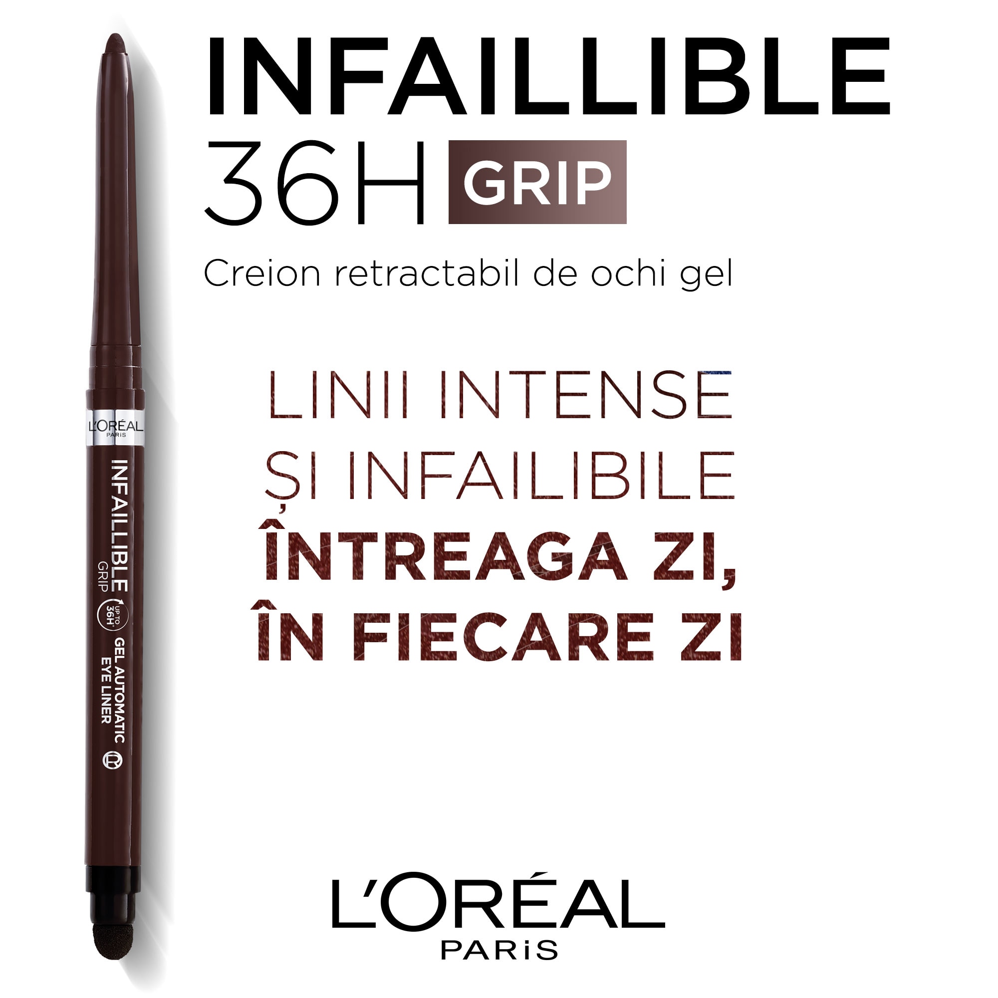 Creion mecanic de ochi Gel L'Oreal Paris Infaillible 36H Grip Brown ...