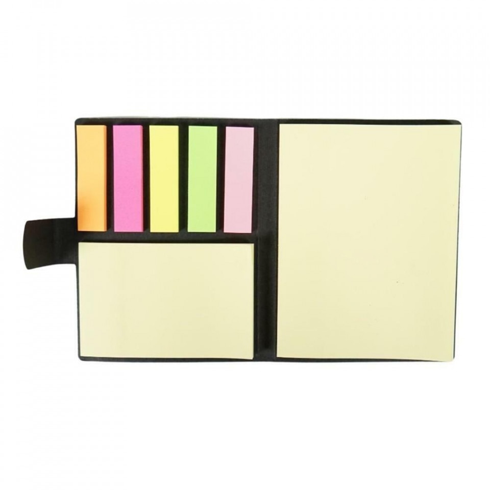 Set 2 bucati, carnetel cu notite adezive tip Post-it, 200 bucati, Negru ...
