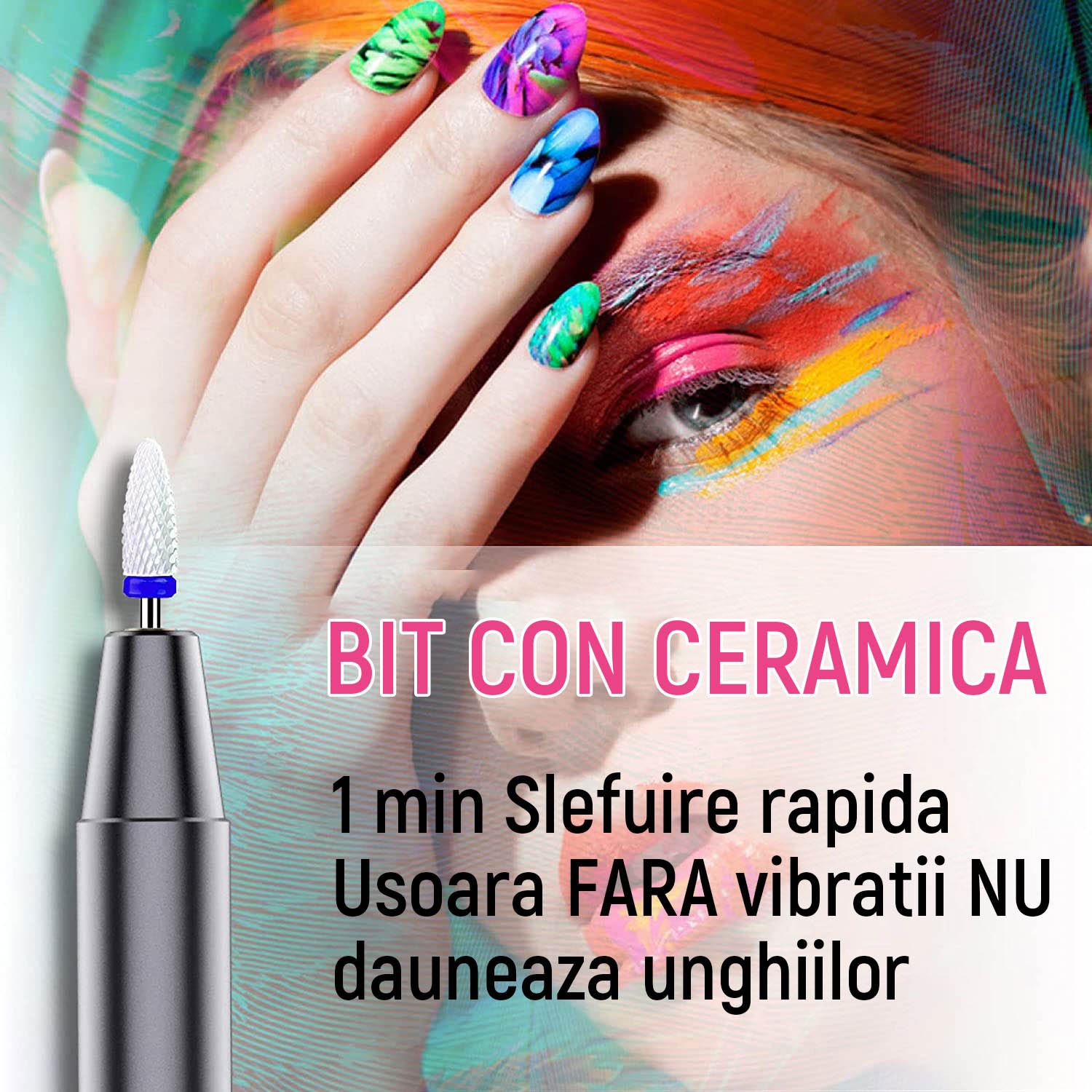 Freza de unghii manichiura-pedichiura, Vaxiuja, 12 in1, Pila electrica ...