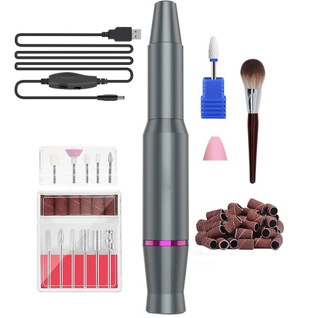 Freza de unghii manichiura-pedichiura, Vaxiuja, 12 in1, Pila electrica ...