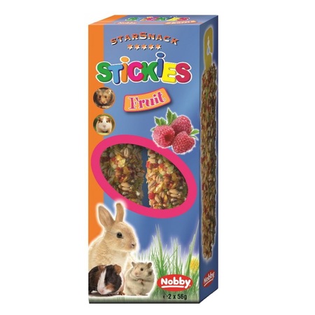 Baton cereale cu fructe, pentru rozatoare, Sticky Fruit, 2 x 56 g - eMAG.ro