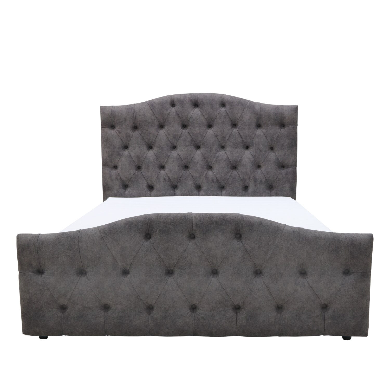 Pat tapitat Cesare, somiera fixa, 90x200 cm, Dolce Dormire, Velur ...