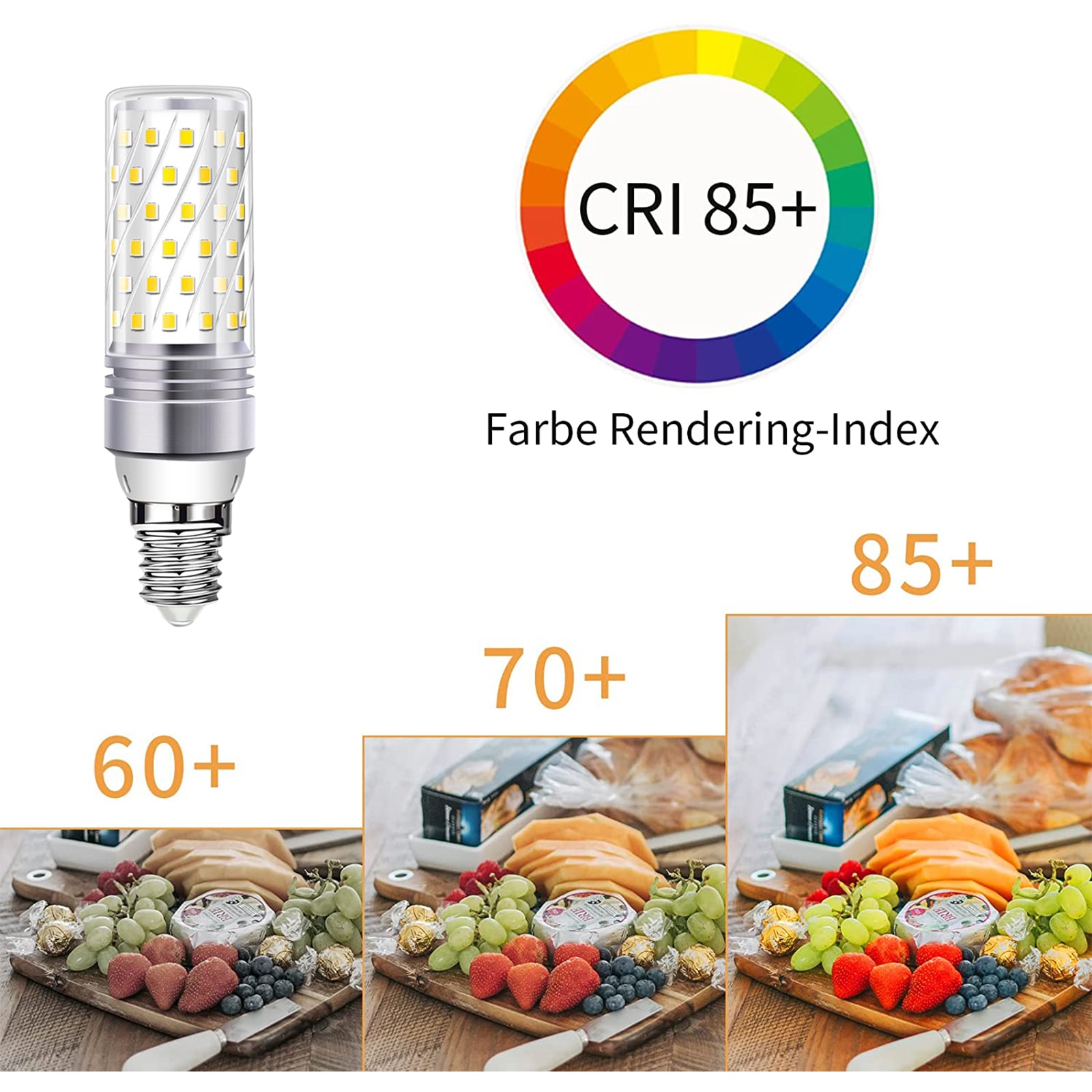 Set 2 becuri LED, MATCHEASY, E14, 9W, 1200lm, Culoare reglabila, Alb ...