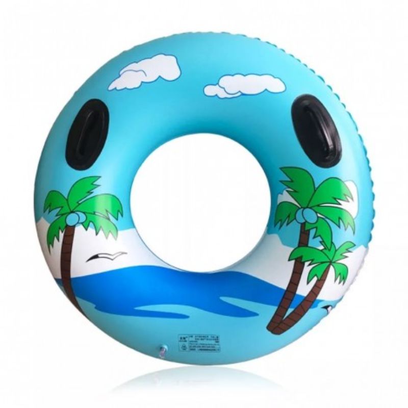 Colac gonflabil cu manere SwimRing pentru copii si adulti, 100 cm, 3 ...