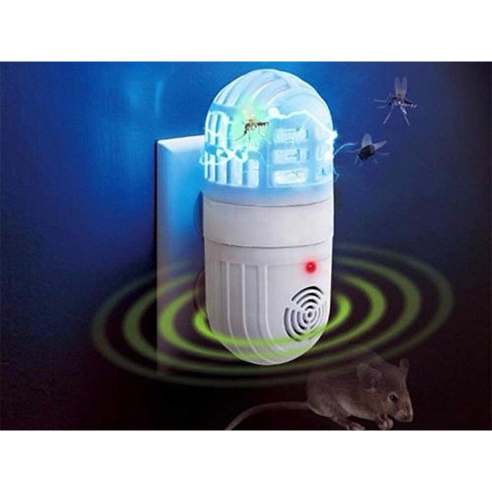 Dispozitiv anti-insecte cu ultrasunete si lumina UV - eMAG.ro