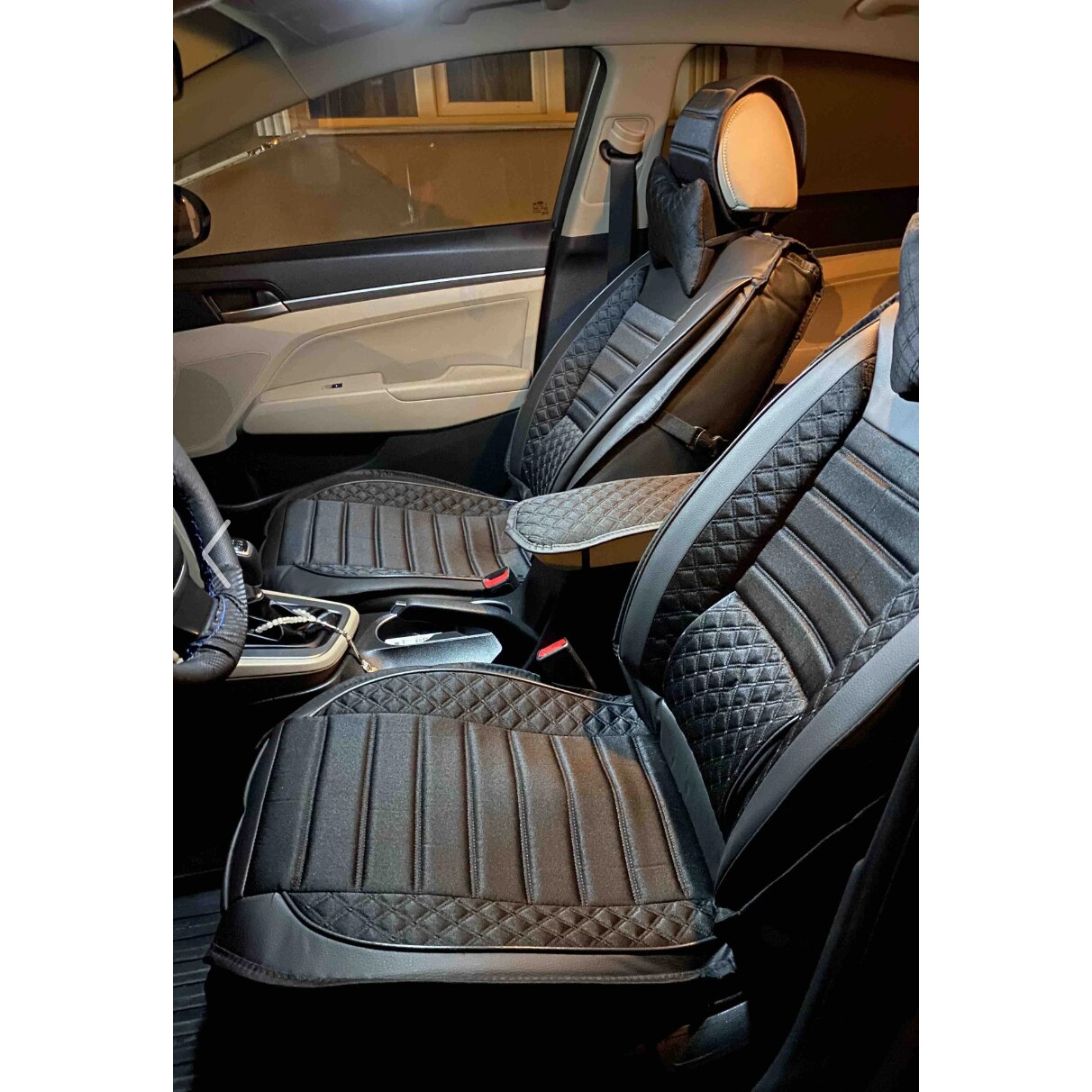 Set Huse Auto Premium Lux, Textil si Piele Eco, Elit, 14 piese, 2 ...