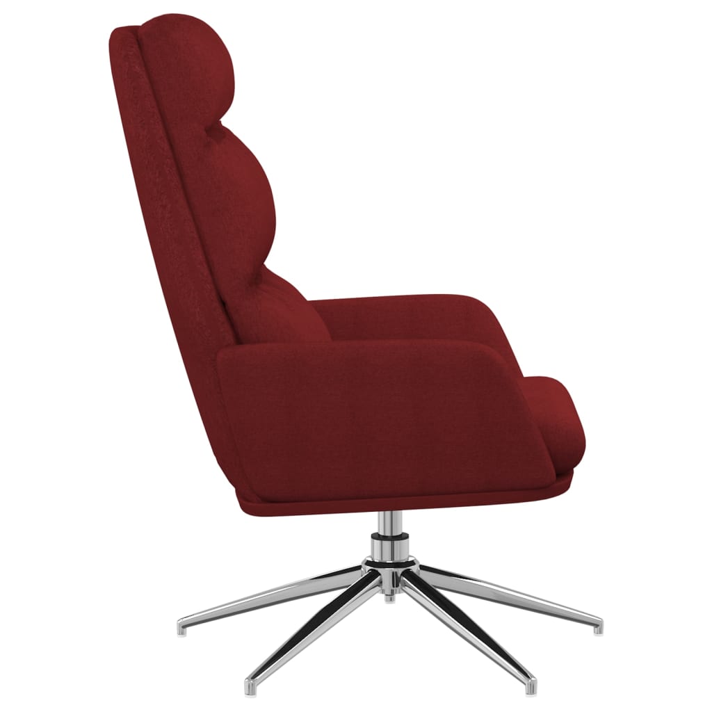 Scaun de relaxare vidaXL, rosu vin, material textil, 70 x 77 x 98 cm ...