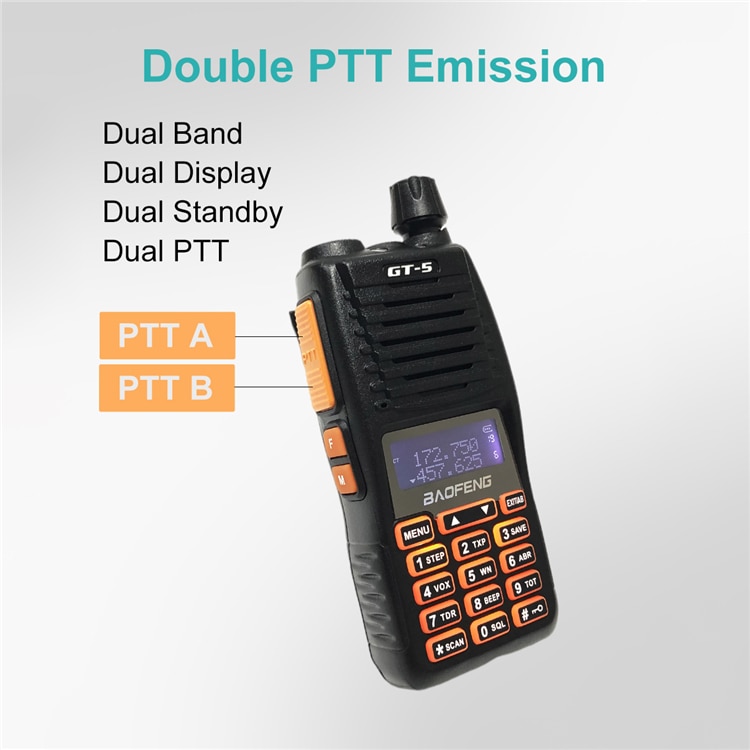 Statie radio portabila emisie, Walkie Talkie, Baofeng GT-5, Dual Band ...