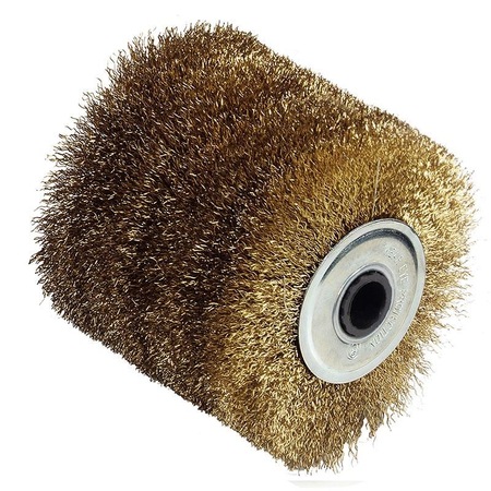 Perie pentru slefuitor, curatare lemn, sarma alama, 0.3 mm, 120x100 mm ...