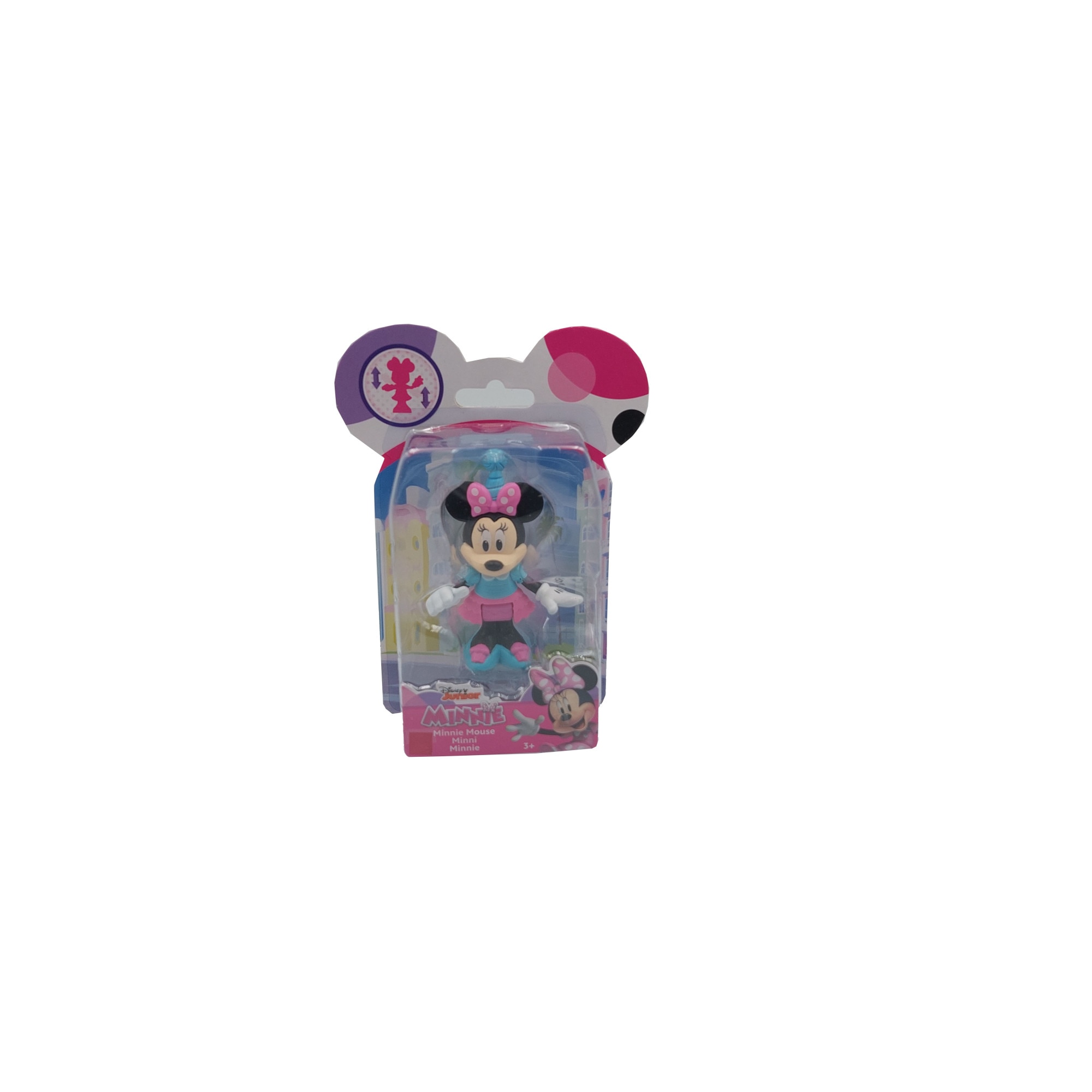 Figurina Disney Junior Minnie Mouse Bleu-Roz, 15cm - eMAG.ro