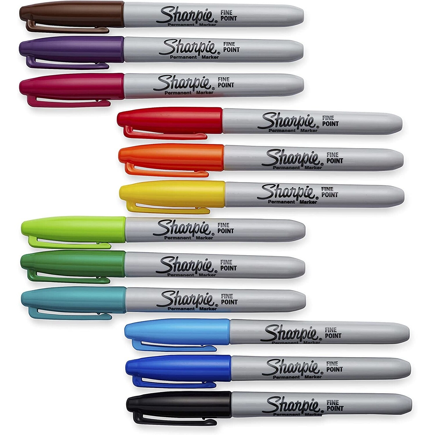 Set 12 markere Sharpie F multicolore - eMAG.ro