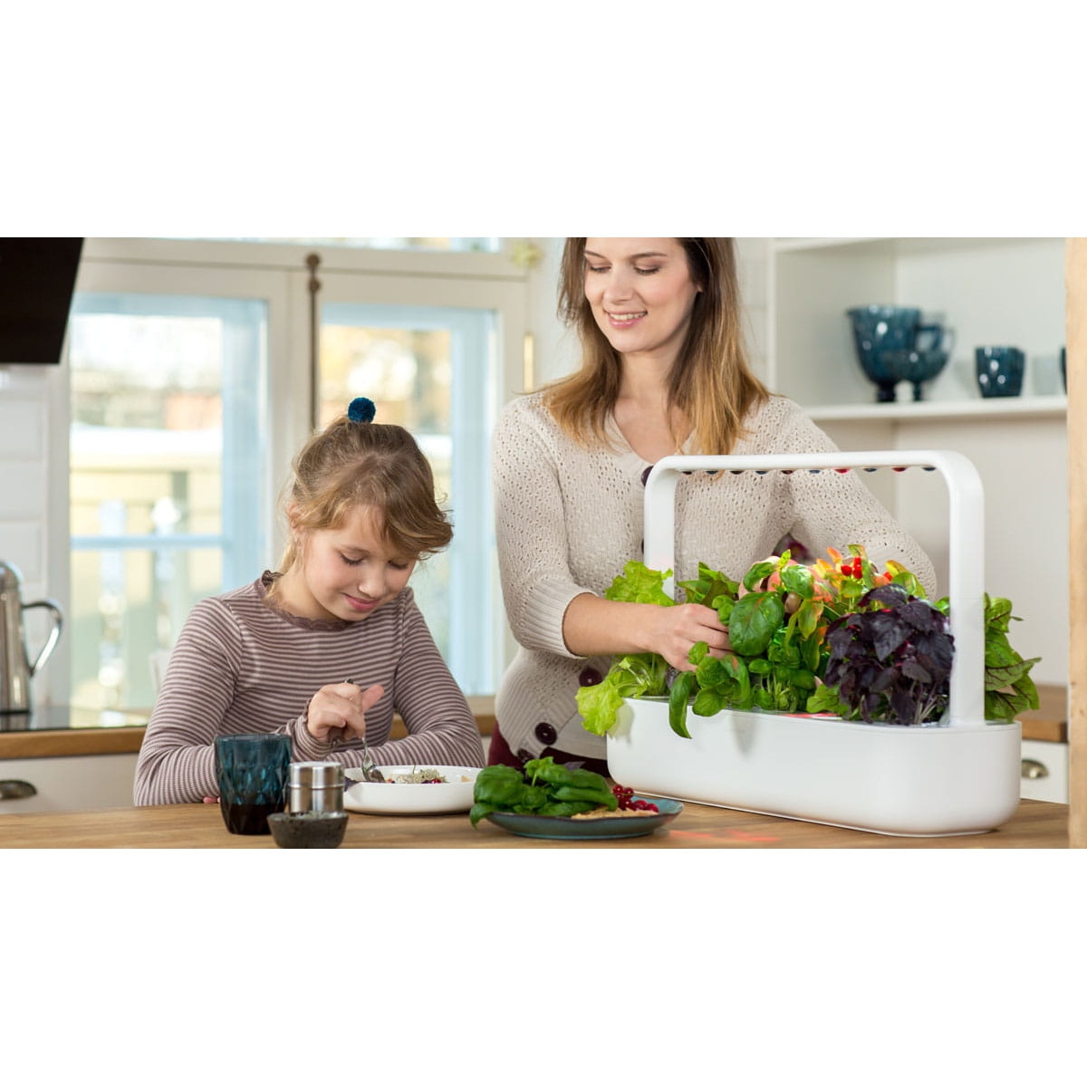 Gradina inteligenta Click & Grow Smart Garden 9, cu lampa LED, gri ...