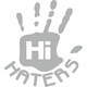 Sticker auto Hi Haters, Alb,20 cm - eMAG.ro