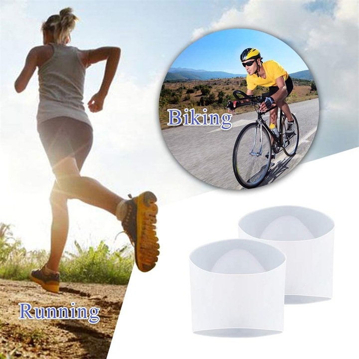 Set 2 Talonete ortopedice din silicon cu suport din gel pentru fasceita ...