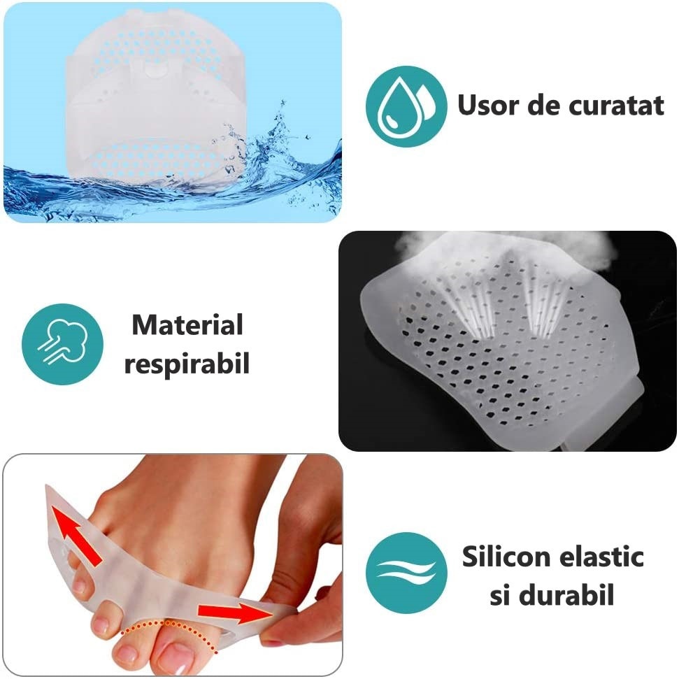 Set 2 Buc Separator Corectie Pozitie Degete Picior cu Protectie Mont si ...