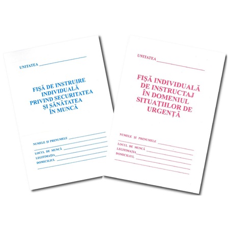 Set fise de instruire 100 bucati, 50 SSM si 50 SU, coperta 170gr ...