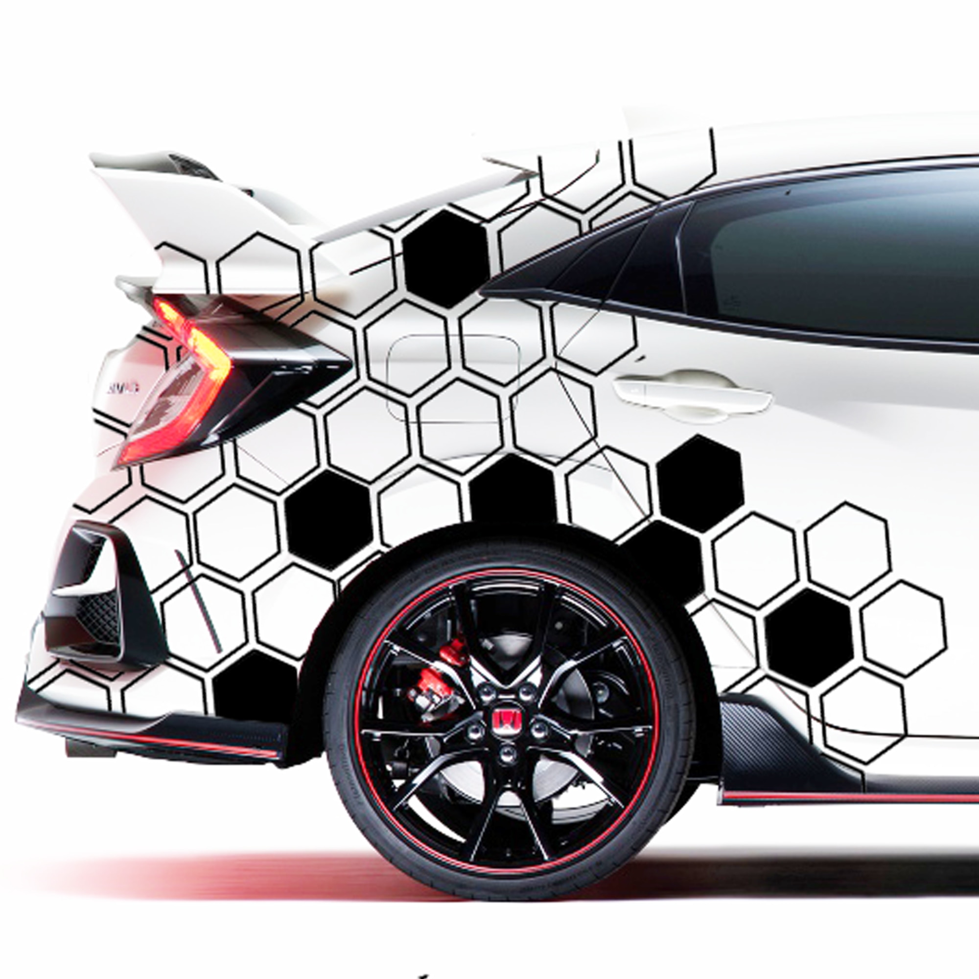 Set 39buc Hexagon, Sticker Masina 50x150cm - eMAG.ro