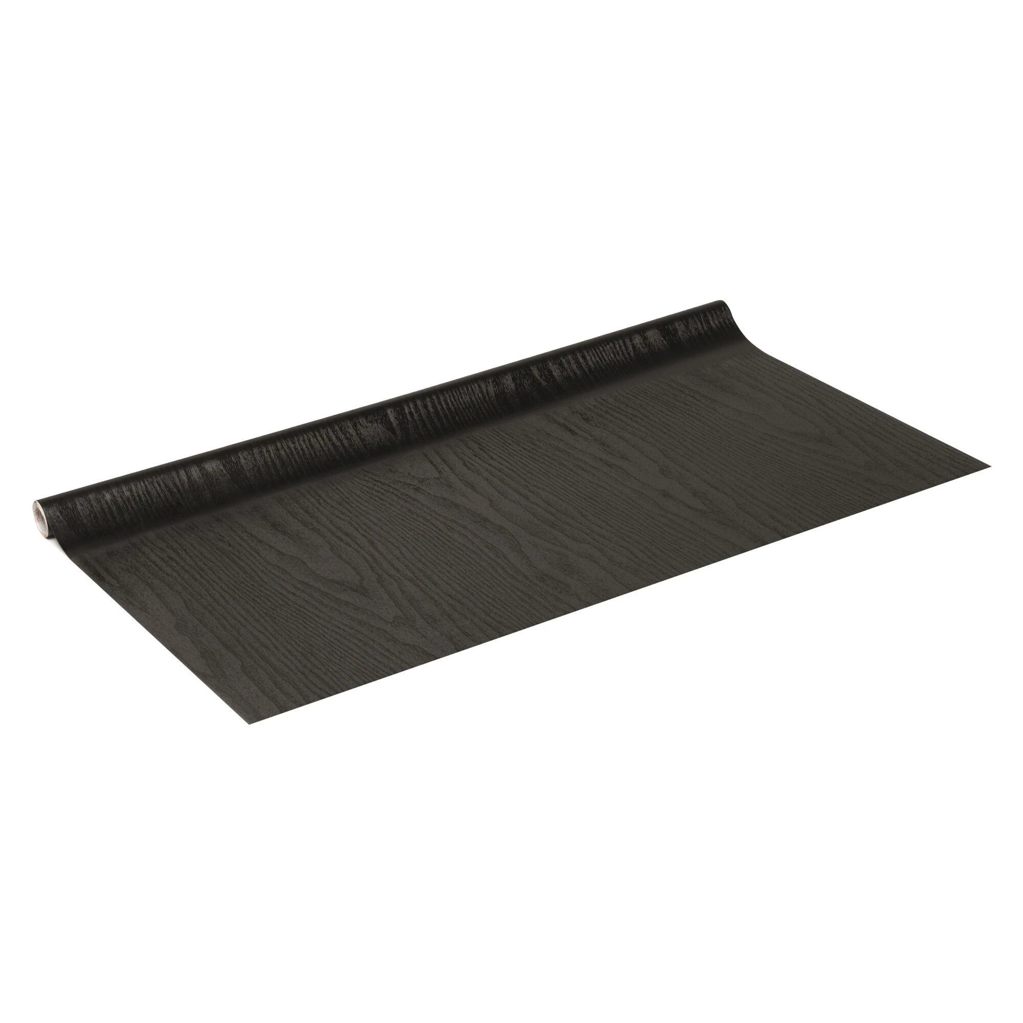 Autocolant mobila, 45 x 200 cm, aspect lemn, negru - eMAG.ro