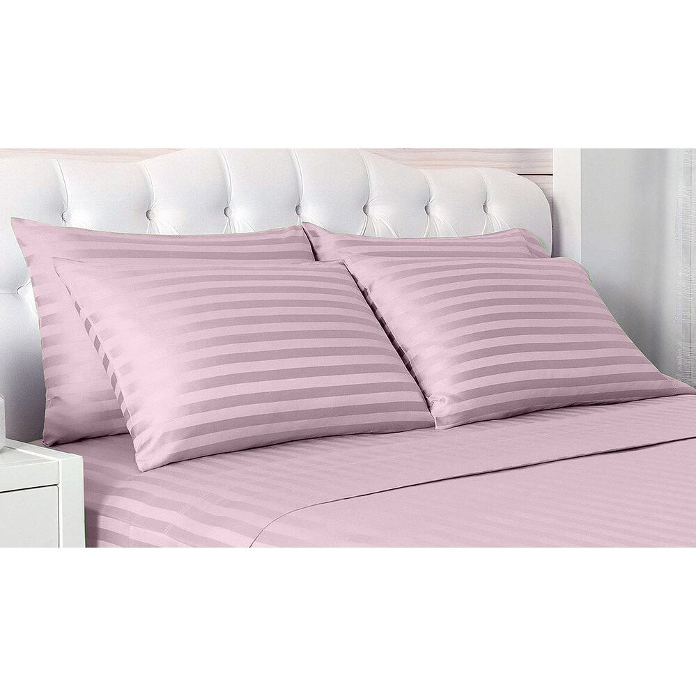 Set 2 huse perna din damasc, densitate 130 g/mp, Roz, 70/70cm - eMAG.ro