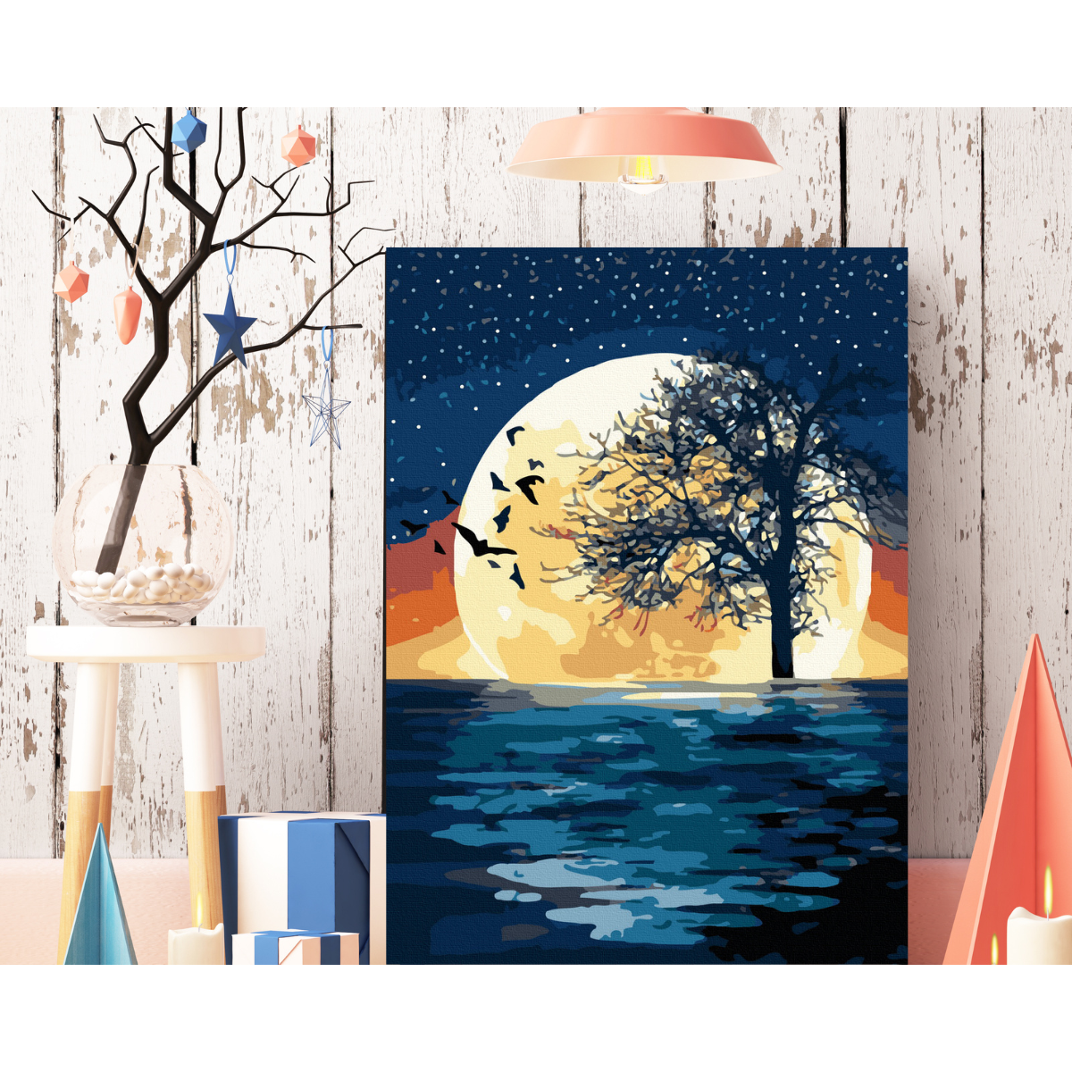 Set pictura pe numere, ColorBox, Apus, 40x50 cm, panza bumbac pe rama ...