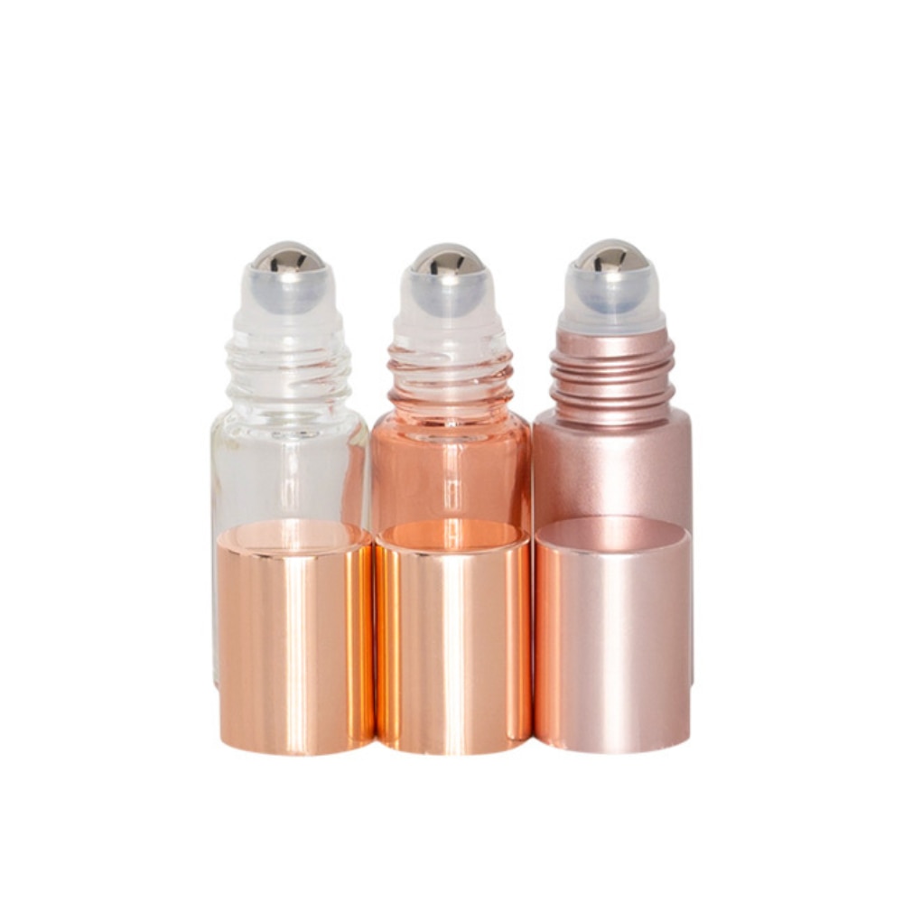 Set 3 recipiente cosmetice sticlute roll on uleiuri esentiale, 5 ml ...
