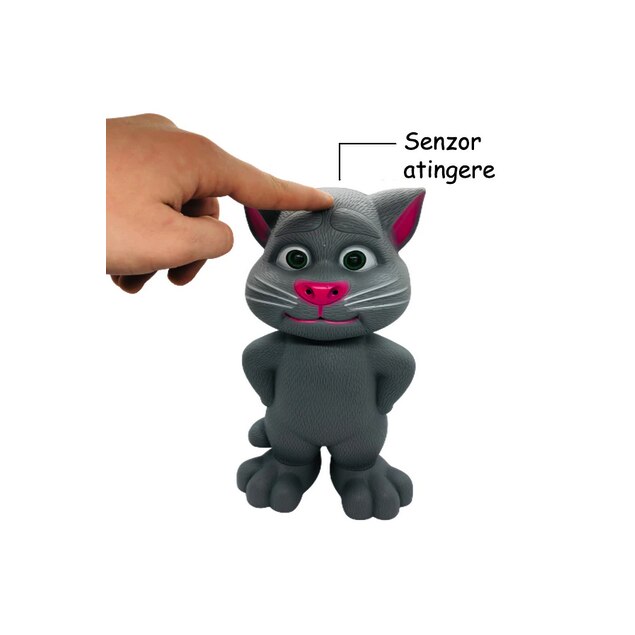 Jucarie Talking Tom, motanul inteligent si vorbitor cu senzori la ...