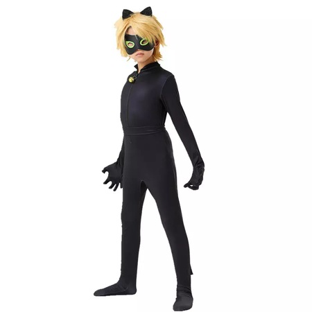 Costum carnaval copii Motan Noir cu masca, negru, 5-6 ani - eMAG.ro