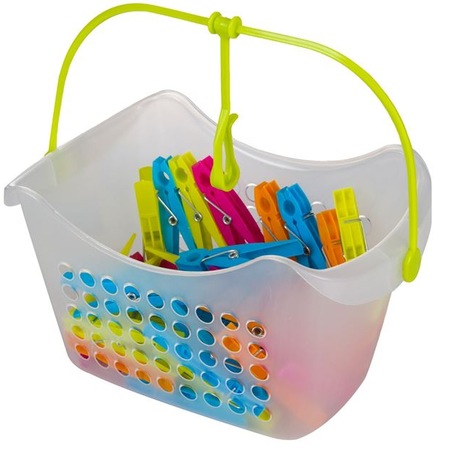Ruhacsipesz készlet műanyag kosárral, Multicolor, 40 db - eMAG.hu