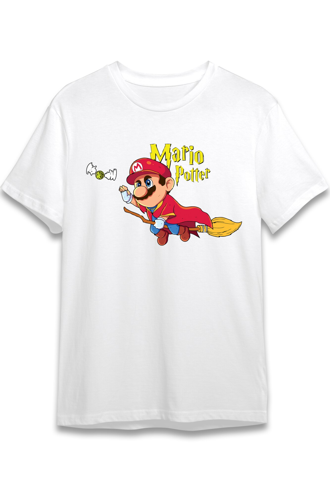 Tricou Mario Potter, Harry Potter si Mario Quidditch, Unisex, 100% ...