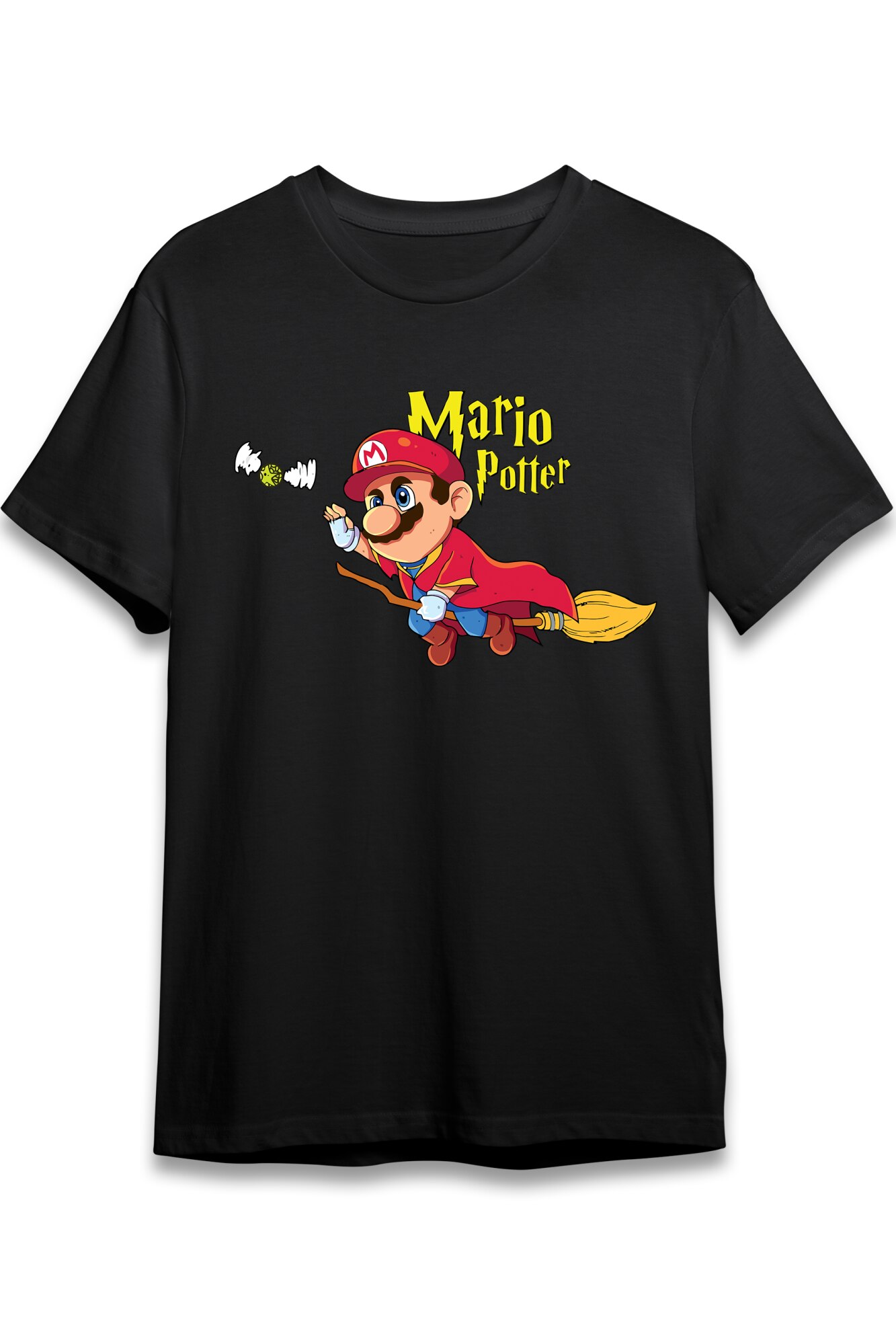 Tricou Mario Potter, Harry Potter si Mario Quidditch, Unisex, 100% ...